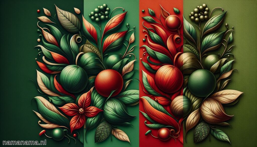 Rood en groen mengen » Rood en groen harmonieus verbinden - namanama